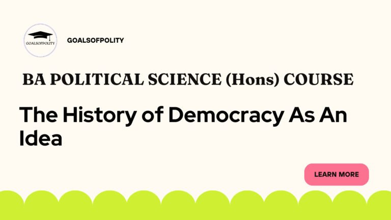 The History of Democracy as an Idea