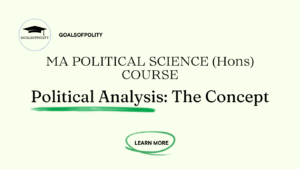 Political Analysis: The Concept